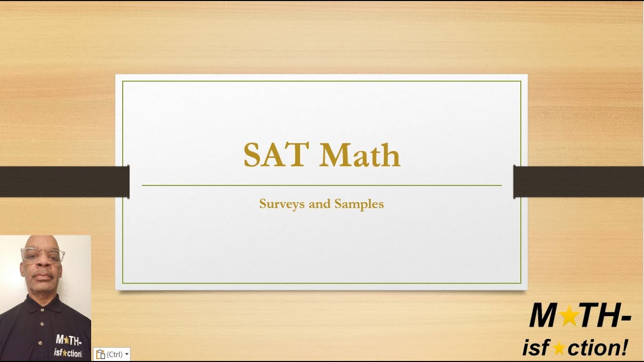SAT Math Surveys & Samples p 7 of 8 - YouTube