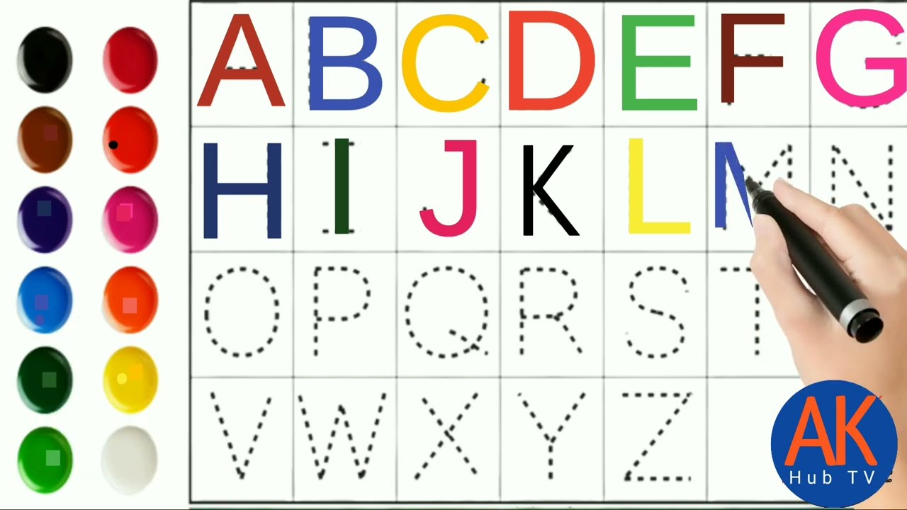 Read and write Alphabets from A to Z | abc song | learn a to z - YouTube