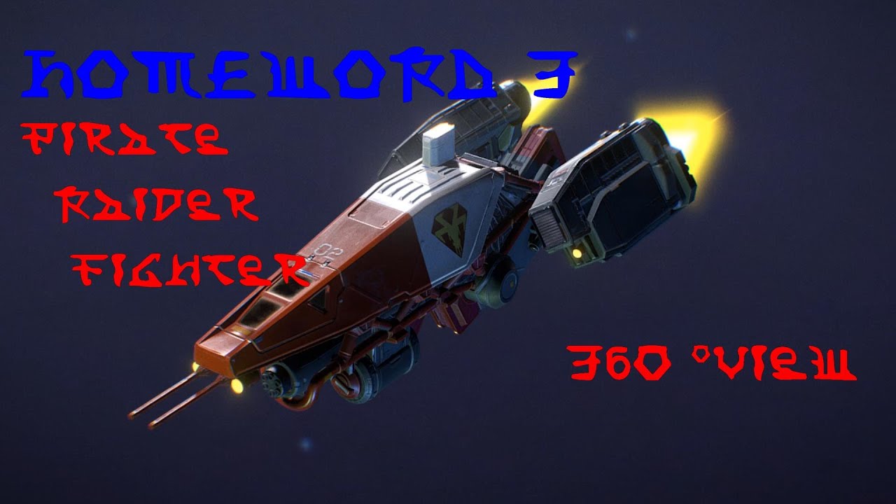 HOMEWORLD 3 - Pirate Raider Fighter 360°view - YouTube