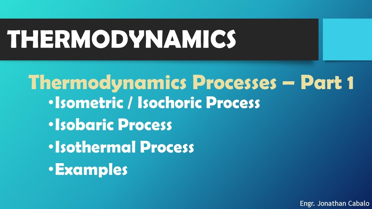 Thermodynamic Processes Part 1 - Isometric/Isobaric/Isothermal Process ...