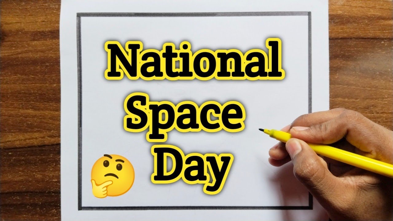 National Space Day Drawing Easy / National Space Day Poster Drawing ...