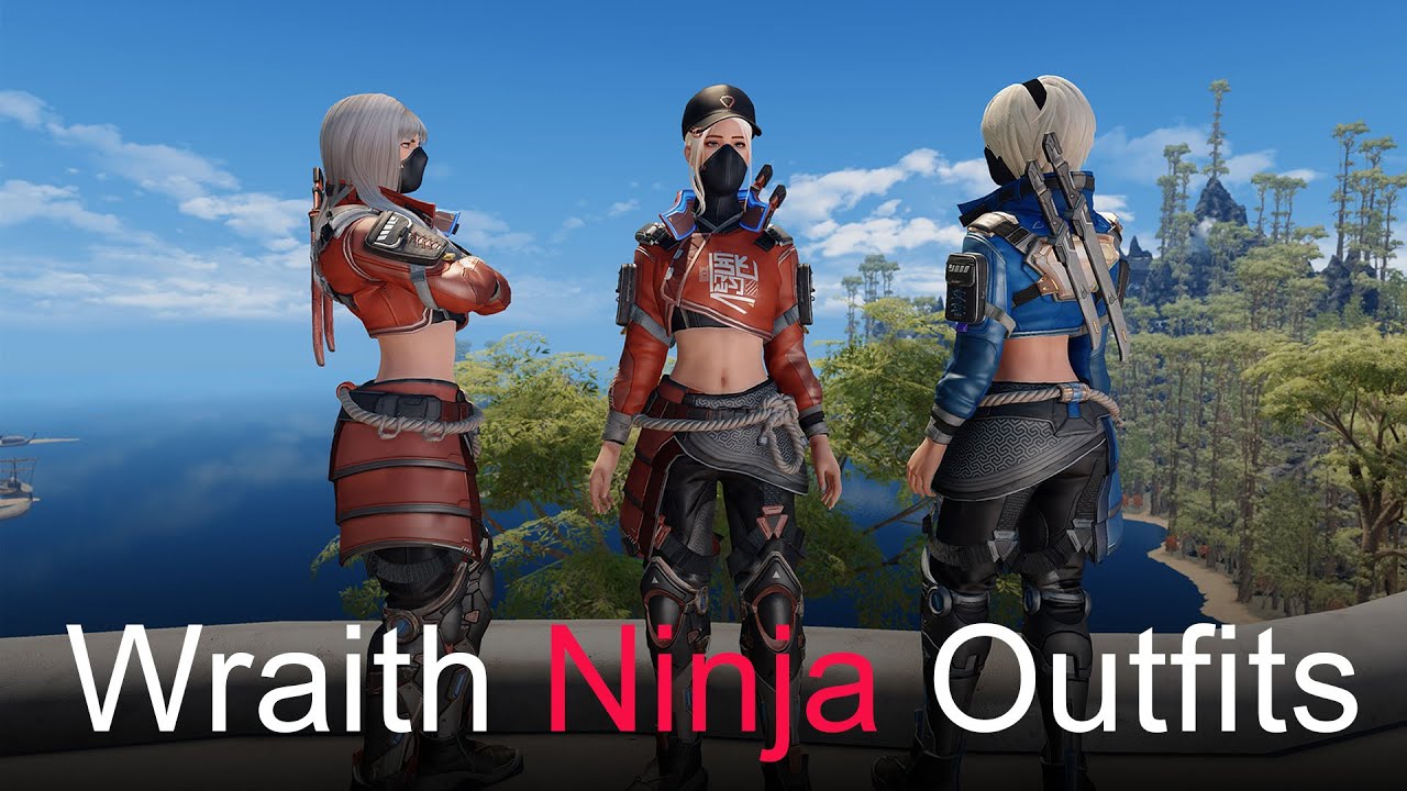 Wraith Ninja Outfits preview - Skyrim mod - YouTube