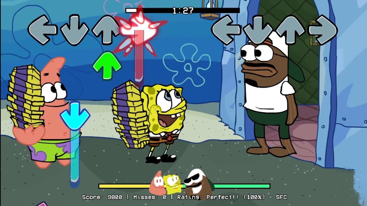 Friday Night Funkin': Spongebob & Patrick selling chocolate in Memphis ...