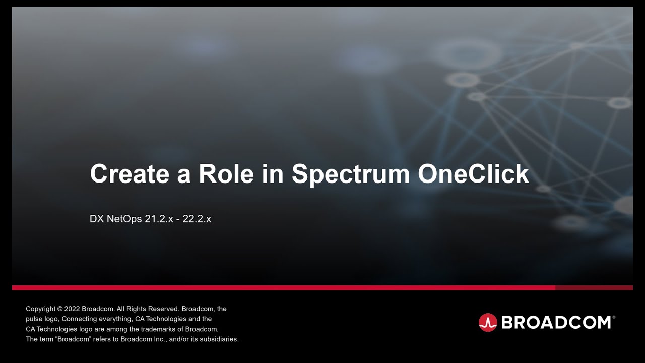 Create a Role in Spectrum OneClick - YouTube