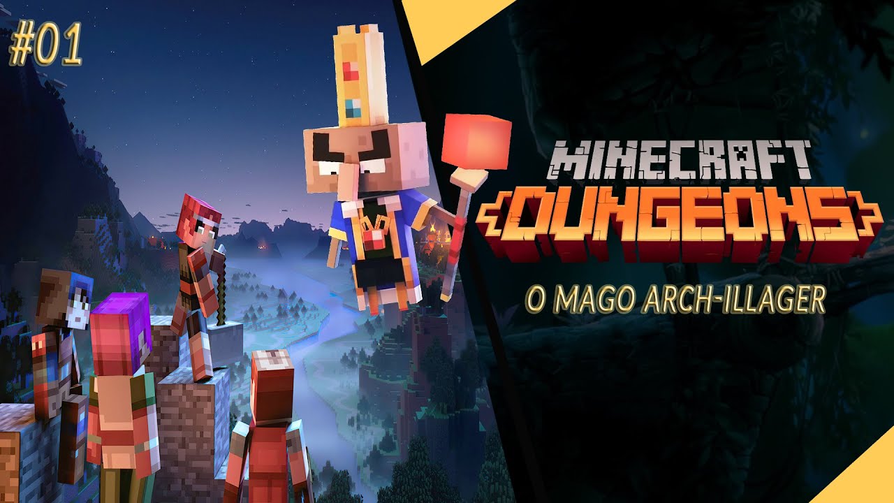 MINECRAFT DUNGEONS 01 DUBLADO - SALVANDO OS ALDEÕES DO MAGO ARCH ...