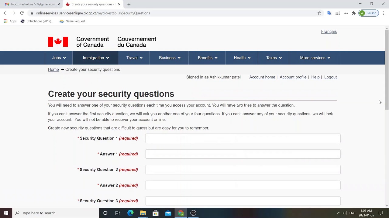 How to register account on CIC website called "GC KEY" - YouTube