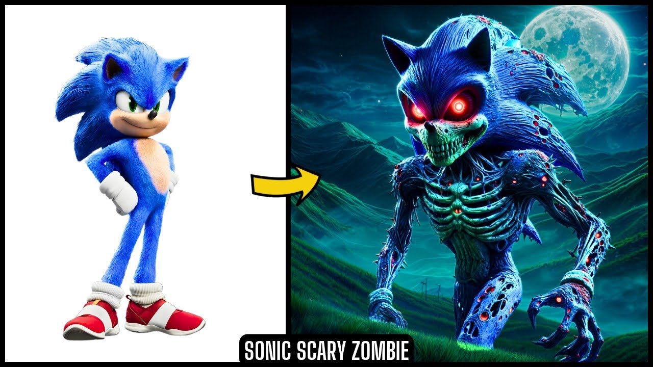 Sonic The Hedgehog All Characters as SCARY ZOMBIE - YouTube