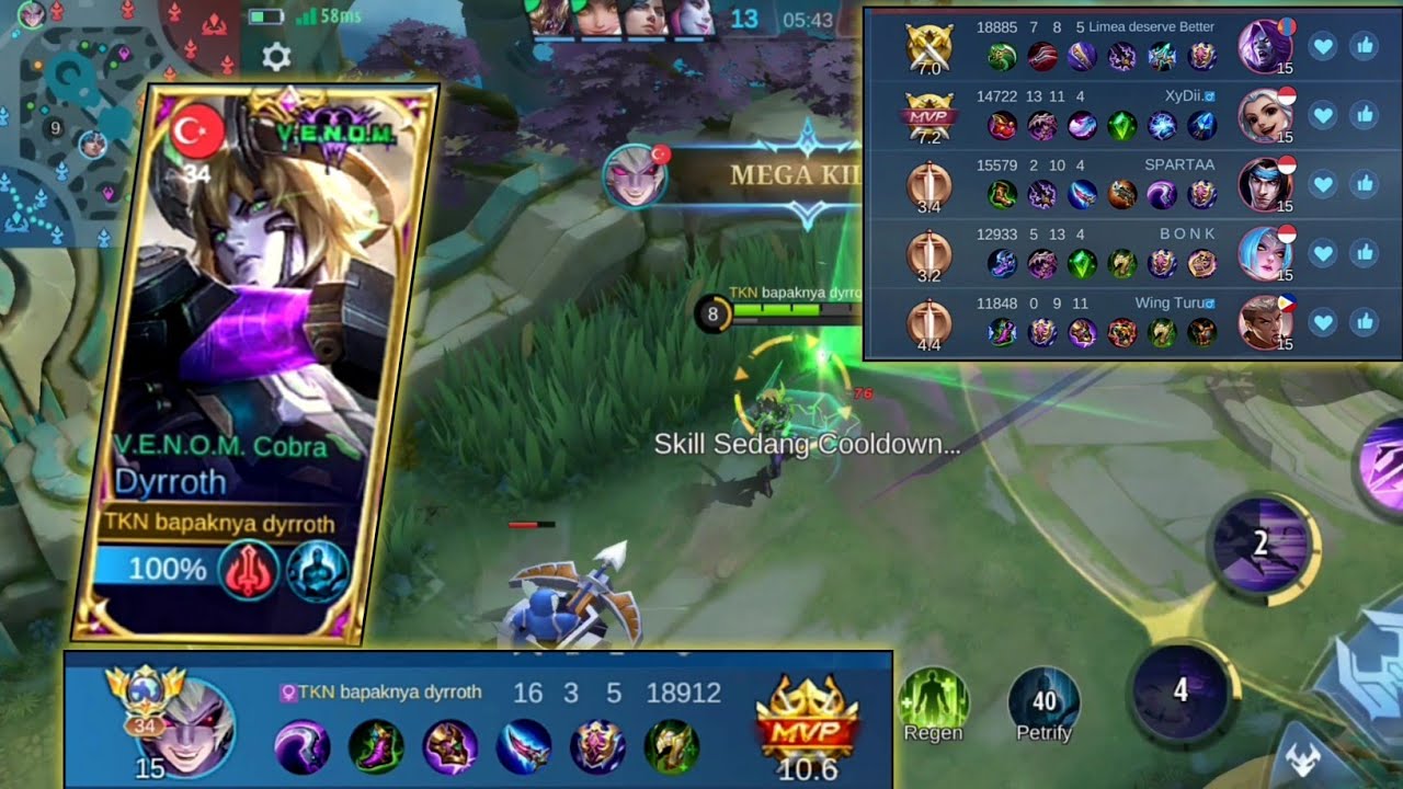 Dyrroth Vs Ful Counter Dyrroth?🔥Easy Counter Global Dyrroth Mytick ...