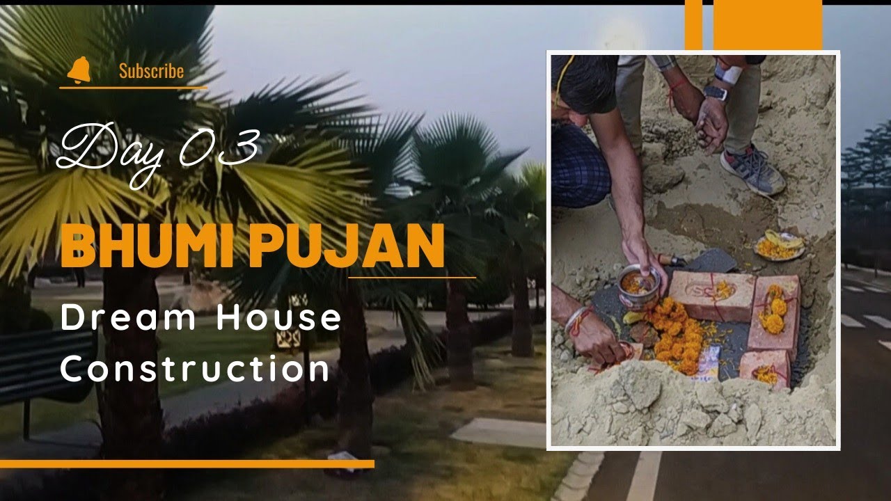 Bhumi Pujan | आज भूमि पूजन हुआ हमारे नए घर का | Day 03 of Dream House construction - YouTube