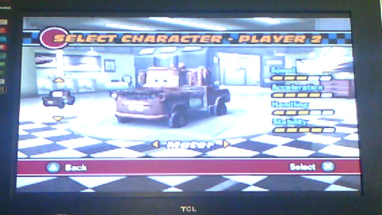 Cars Ps2 , 2 player, Map 10 race. - YouTube