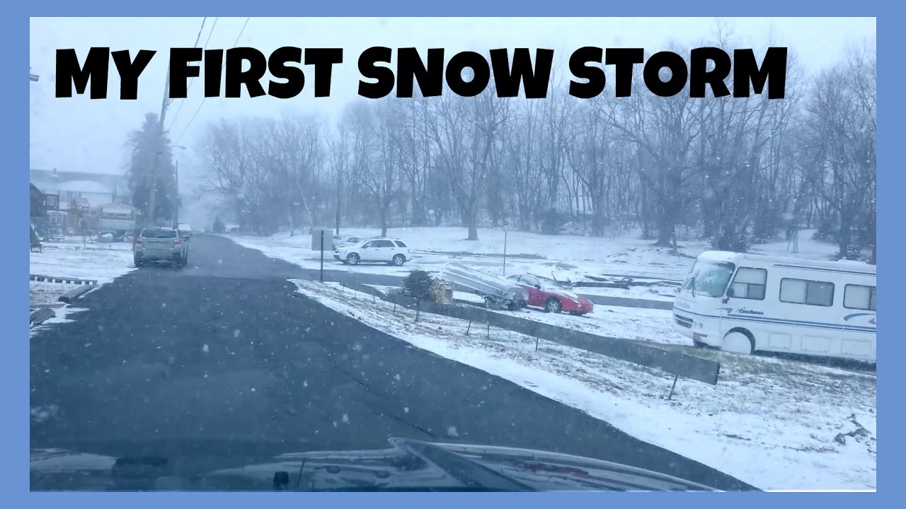 ️ My first snow storm!!! - YouTube