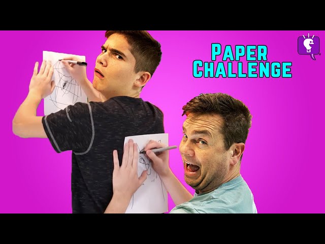 Paper Challenge Draw What's on your BACK on HobbyFamilyTV - Videos For Kids