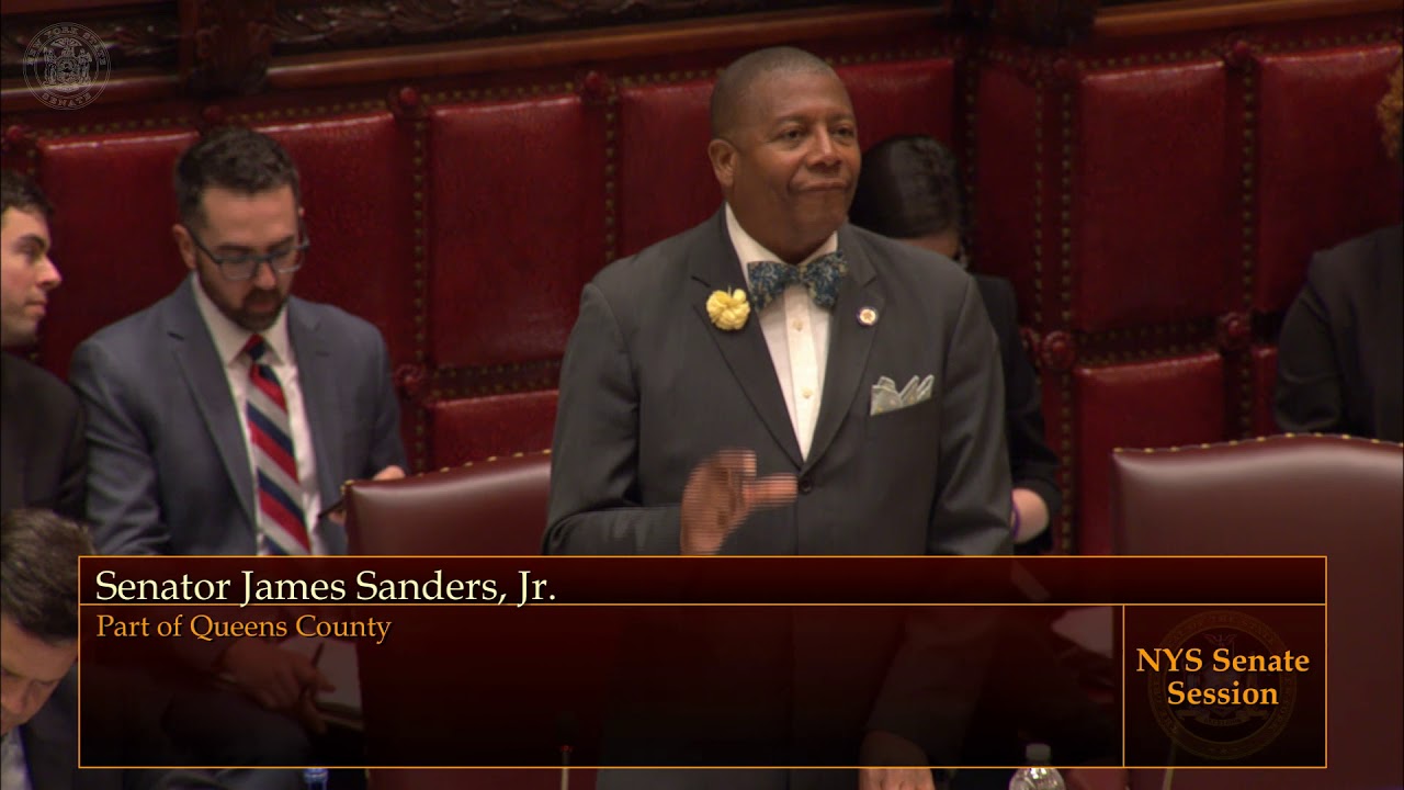Senator James Sanders Jr speaking on senate banking bill S727A (Part 2 ...