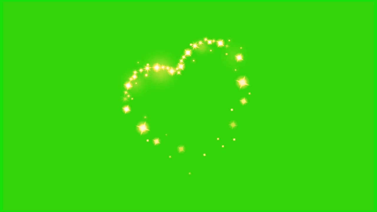 Heart particle / Green screen Love Heart Background Video Hd /Green ...