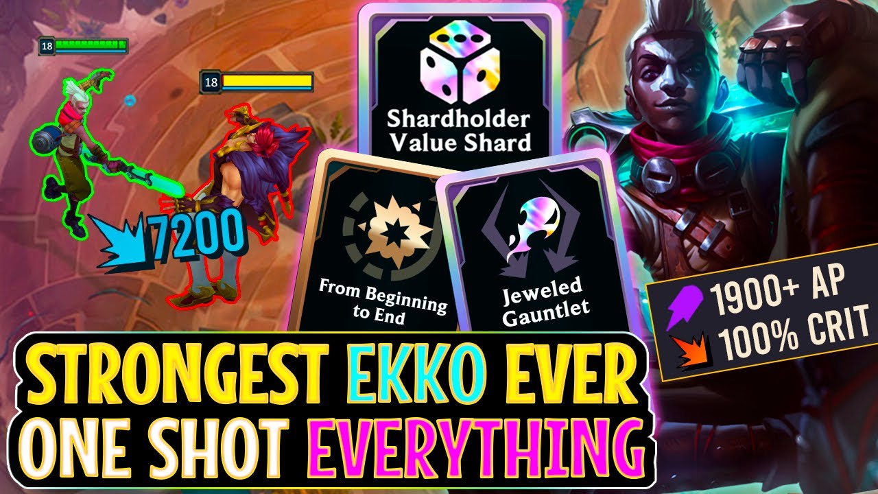 ⚡ I Created the STRONGEST Ekko Ever | E = 100% HP & 7300 DMG R | Arena 5.0 - YouTube
