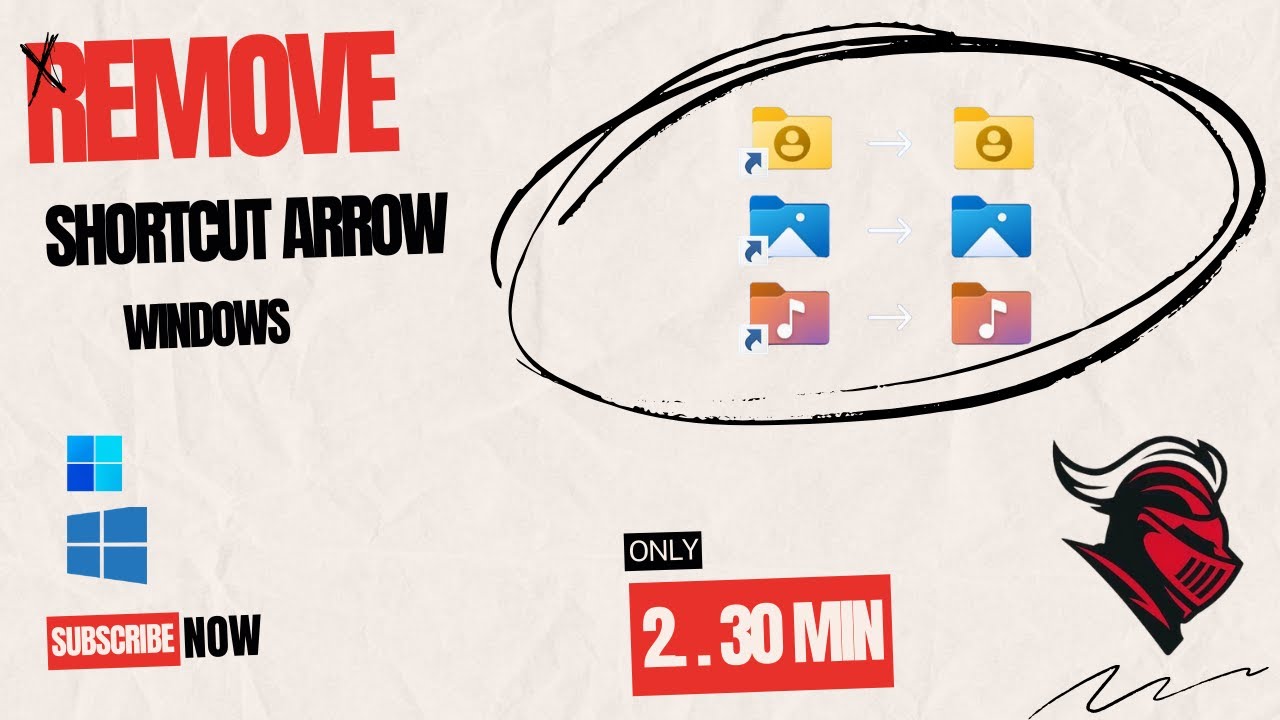 How to Remove Shortcut Arrow from desktop icons in windows 10|11 - YouTube