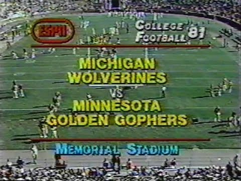 1981 Michigan @ Minnesota; College Football - YouTube