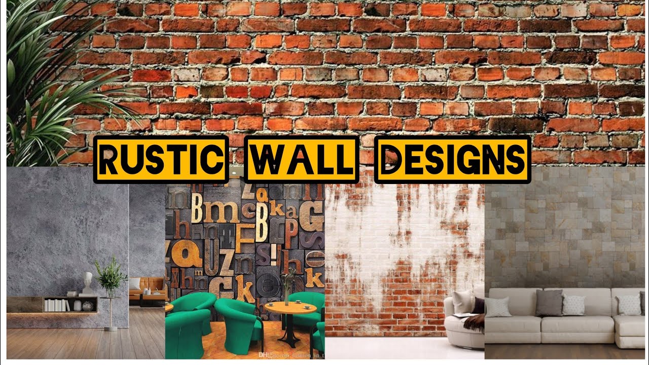 Rustic Wall interior designs Ideas Natural Wood | brick | log ...