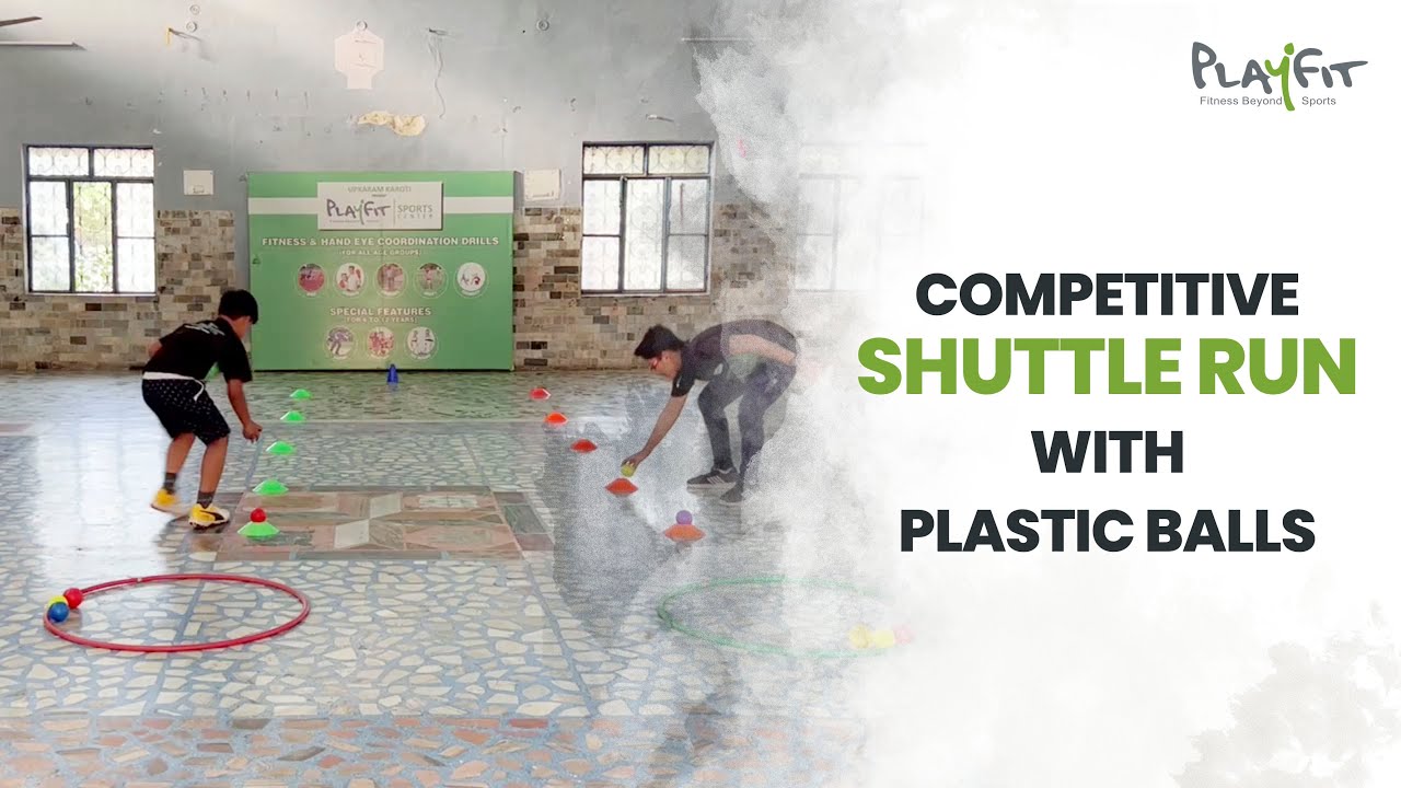 Competitive Shuttle Run with Plastic Balls | Kids Activity | Activity ...
