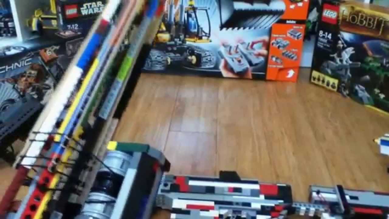 4 gun lego showcase glock 19, small gun, hk 416 and gatling gun - YouTube