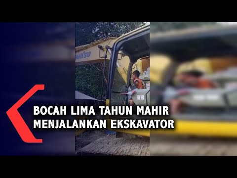Viral Bocah 5 Tahun Mahir Menjalankan Ekskavator