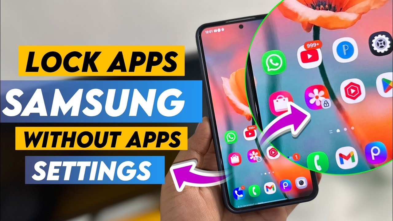How to lock apps on samsung | Samsung app lock settings | samsung app ...