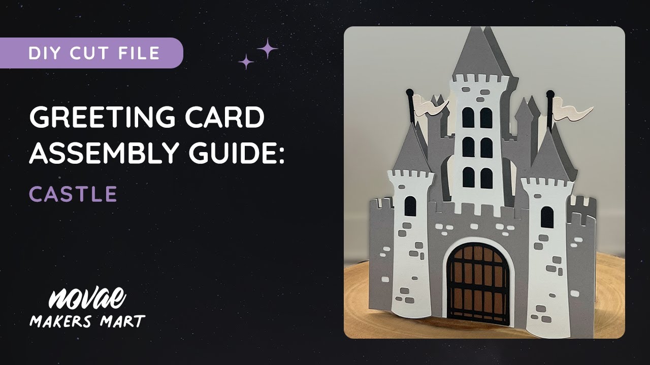 Castle Birthday Card Template | DIY Castle Card Cut File - YouTube
