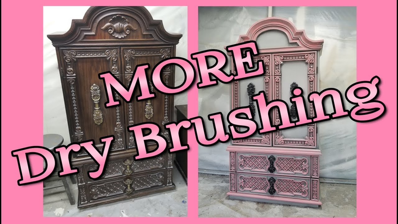 Dry Brushing Paint Technique for a Pop of Color on Furniture - YouTube