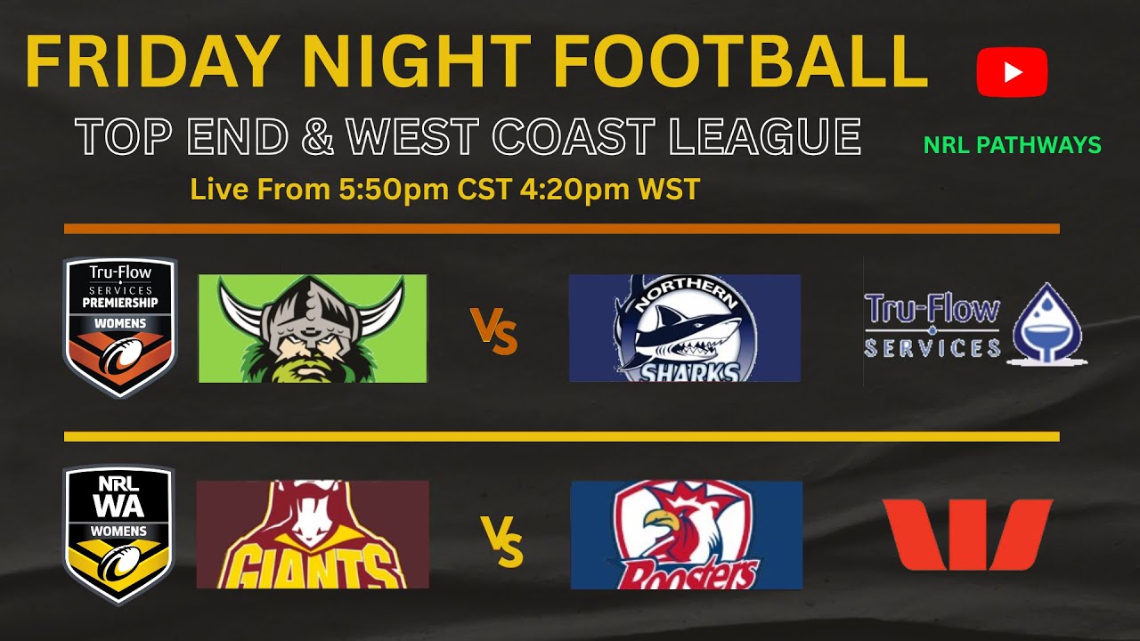 Territories and Affiliated States Friday Night Footy - NT & WA Women's ...
