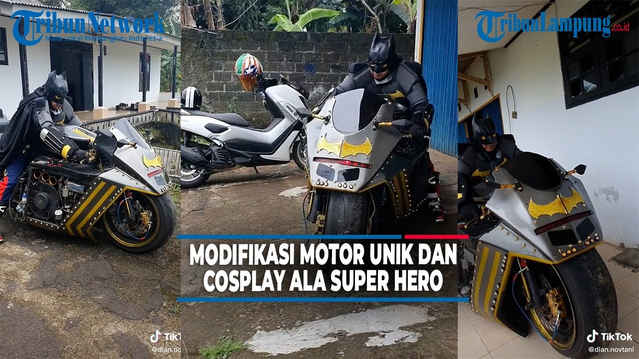 Viral Modifikasi Motor Unik dan Cosplay Ala Super Hero Batman ...