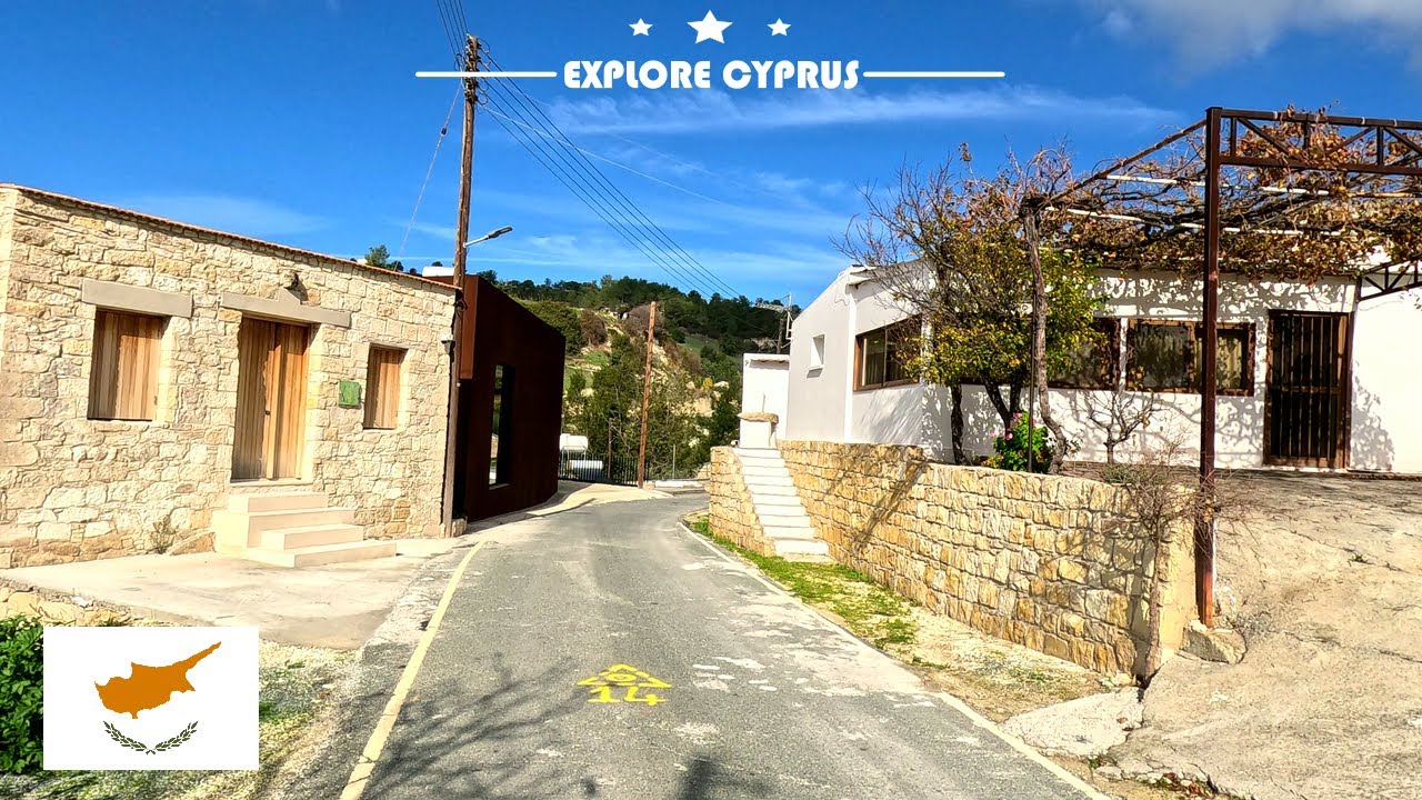DRIVING from PANO ARCHIMANDRITA to DORA VILLAGE in CYPRUS *FRONT & SIDE ...