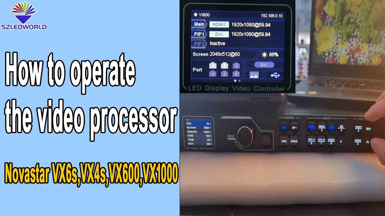 video processor operation for led display screen video wall 4K novastar ...