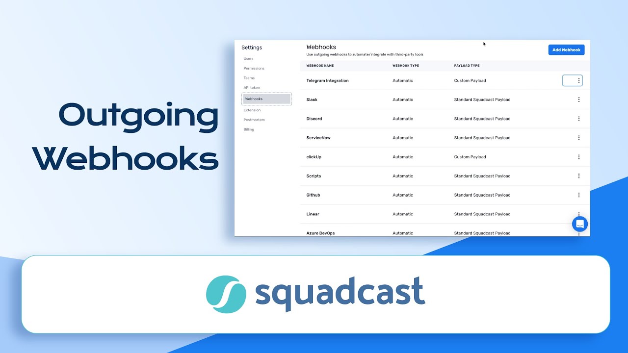 How To Setup Outgoing Webhooks in Squadcast | Recieving Incident Information | Squadcast - YouTube