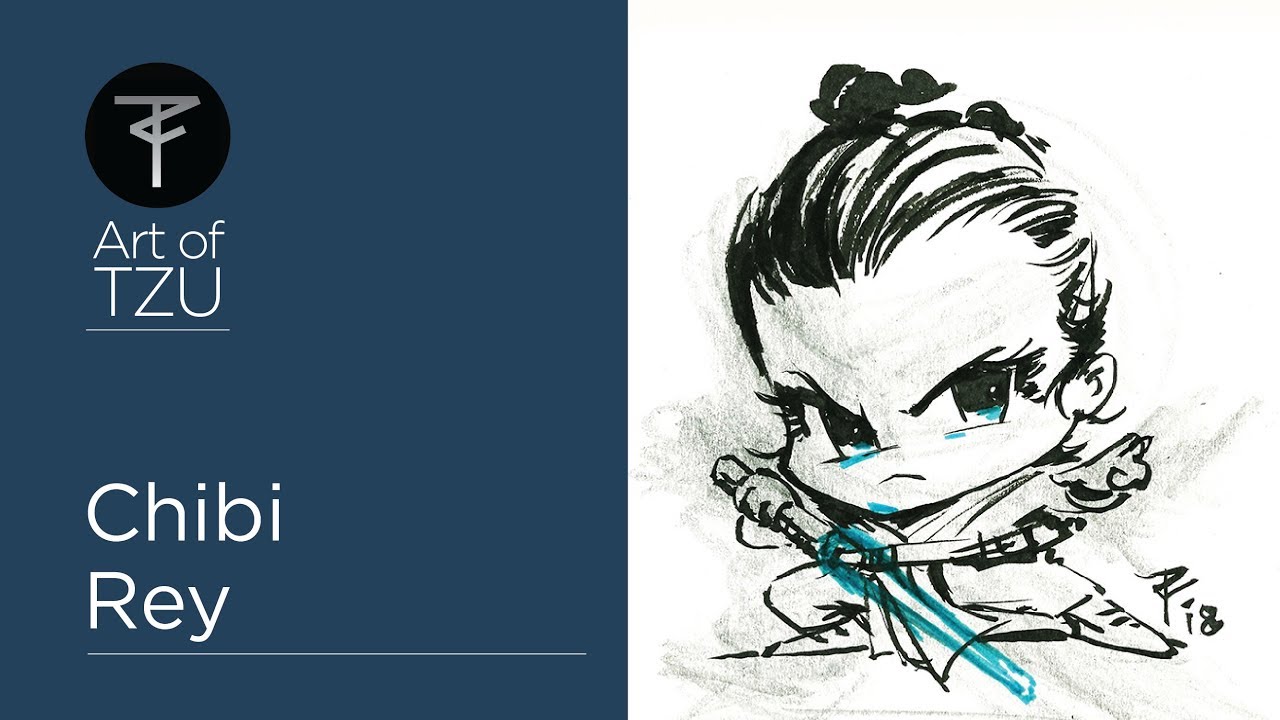 Star Wars cartoon art; Chibi Rey - YouTube