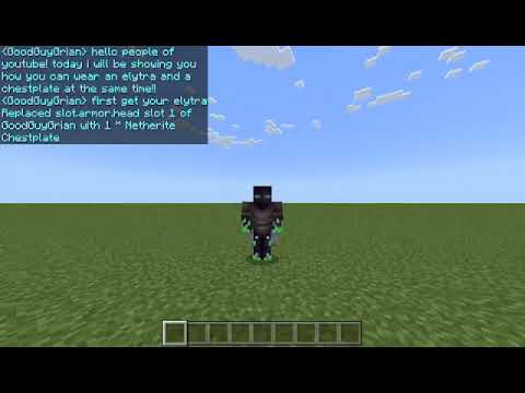How to Wear an elytra and a chestplate at the same time! - YouTube