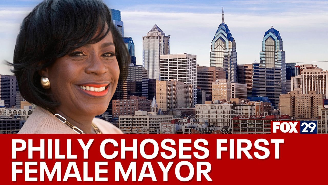 Cherelle Parker projected as first female mayor of Philadelphia - YouTube