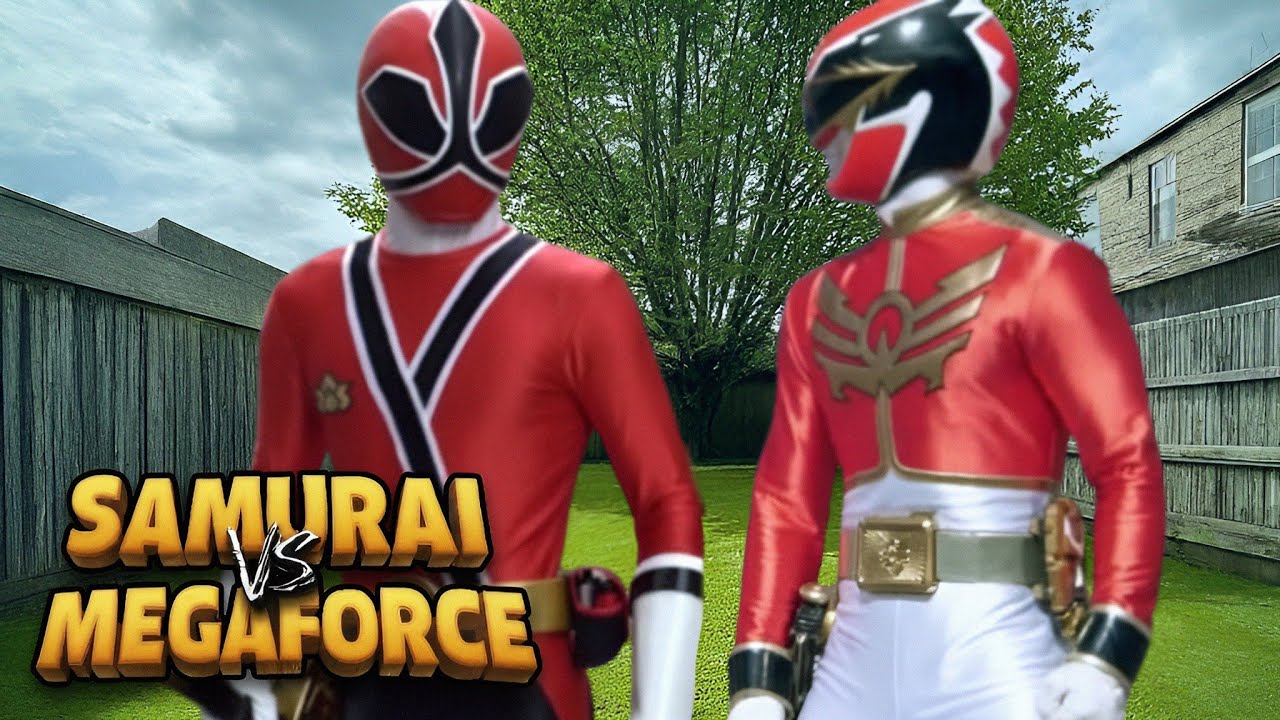 Power Rangers Samurai VS Megaforce | Red Samurai Ranger vs Red ...
