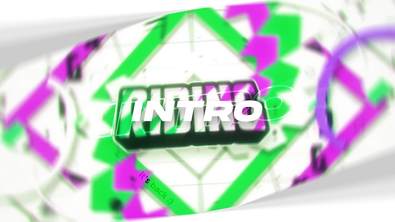 Free 2D Intro ~ Riding Template | cool - YouTube