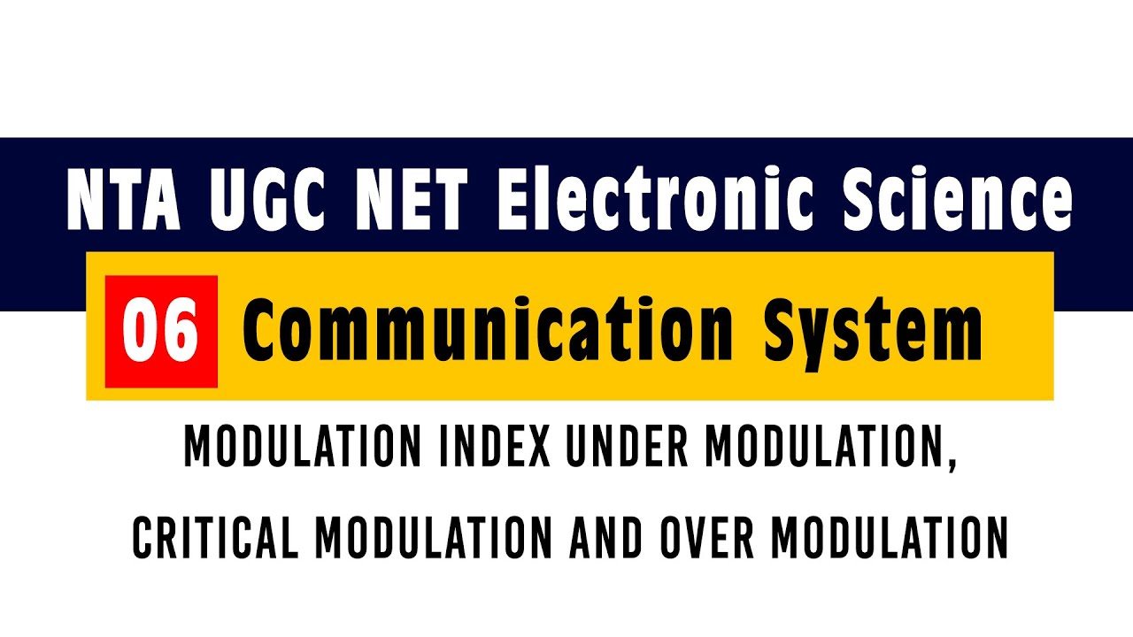 Communication System 06 Modulation Index Under Modulation,Critical ...