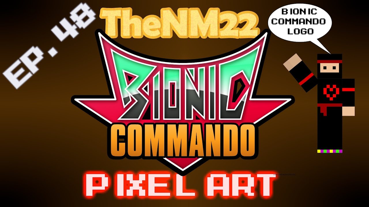 Bionic Commando Logo in Minecraft - TheNM22 Pixel Art - YouTube