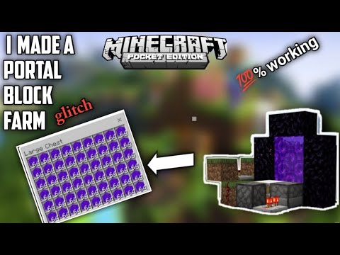 How to make a nether portal block farm (Minecraft pocket edition) - YouTube