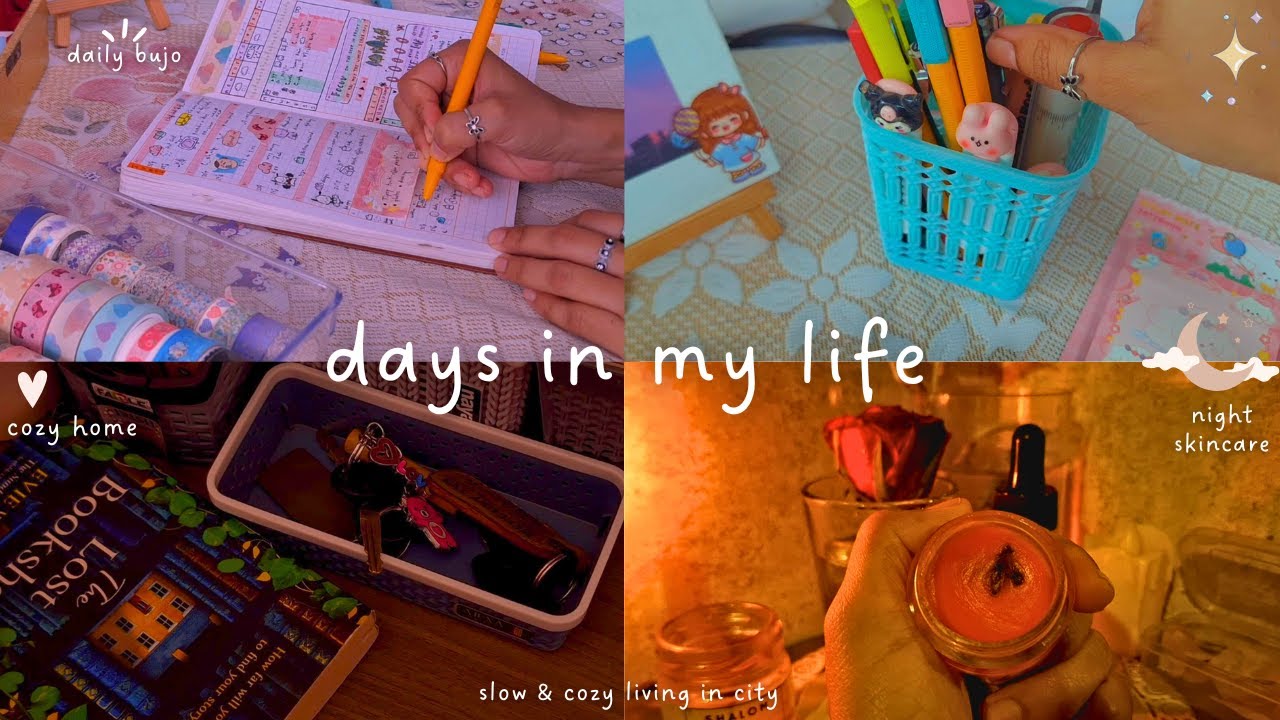 Days in my life 🌸Morning cute journaling with Relax night routine 📝 ...