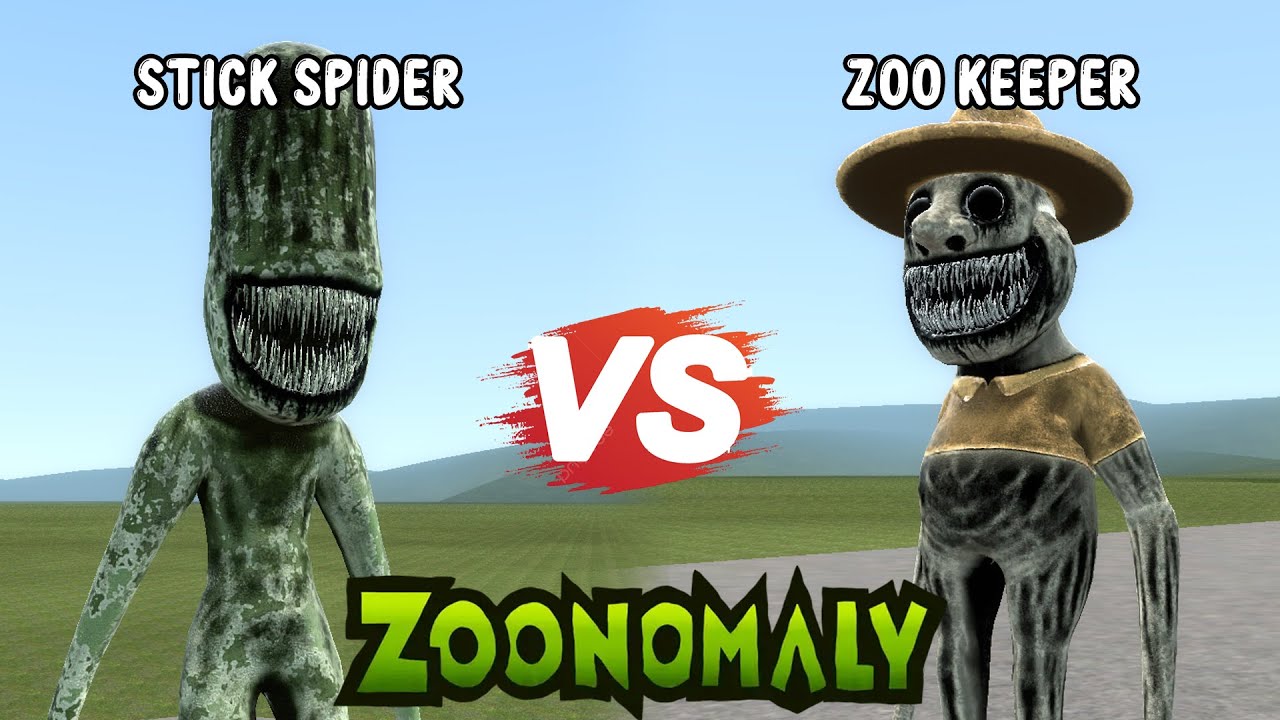 Stick Spider vs Zoo Keeper (ZOONOMALY MONSTERS BATTLE) - YouTube
