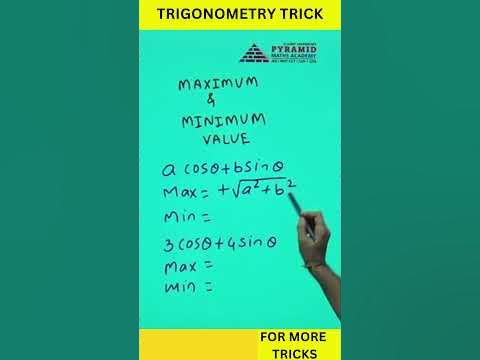 Maximum and Minimum value of Trigonometric expression🔥 |JEE| MHTCET|NDA|SSC #youtubeshorts # ...