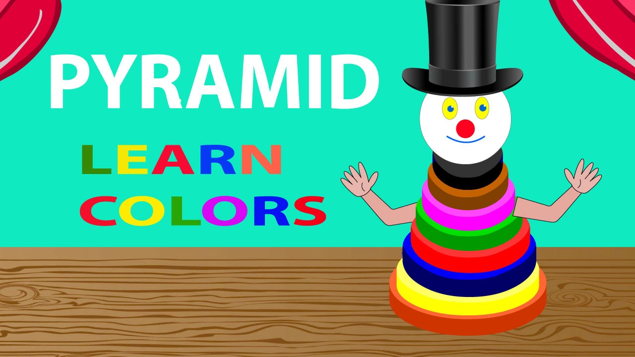 Learn Colors with Educational Pyramid Clown - YouTube