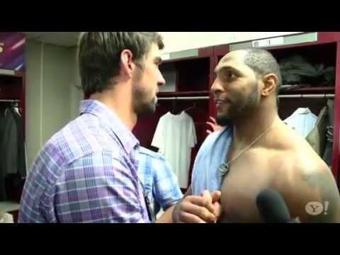 Michael Phelps visits Ray Lewis after Super Bowl win - YouTube