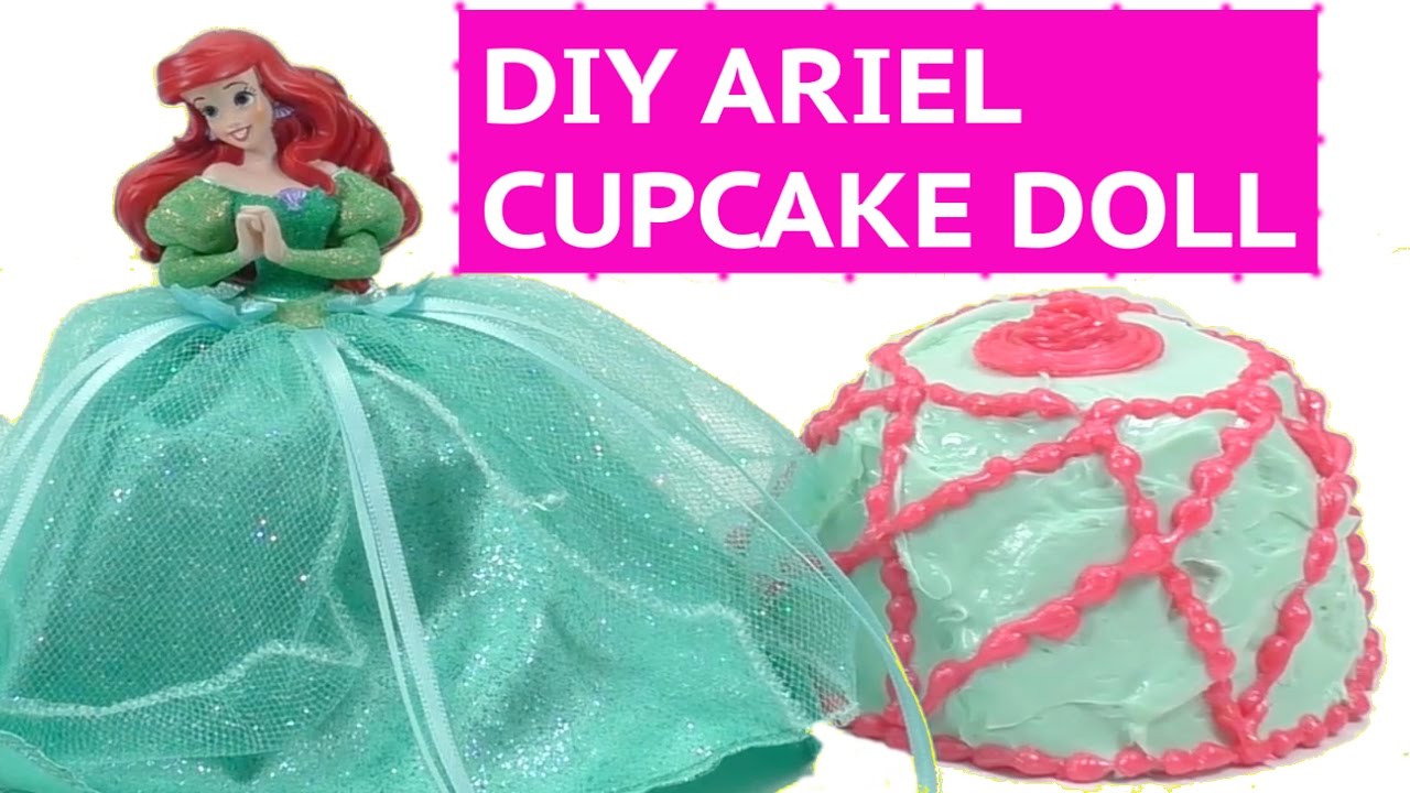 Diy Princess Ariel Surprise Cupcake Doll Gel-A-Peel - How to make ...