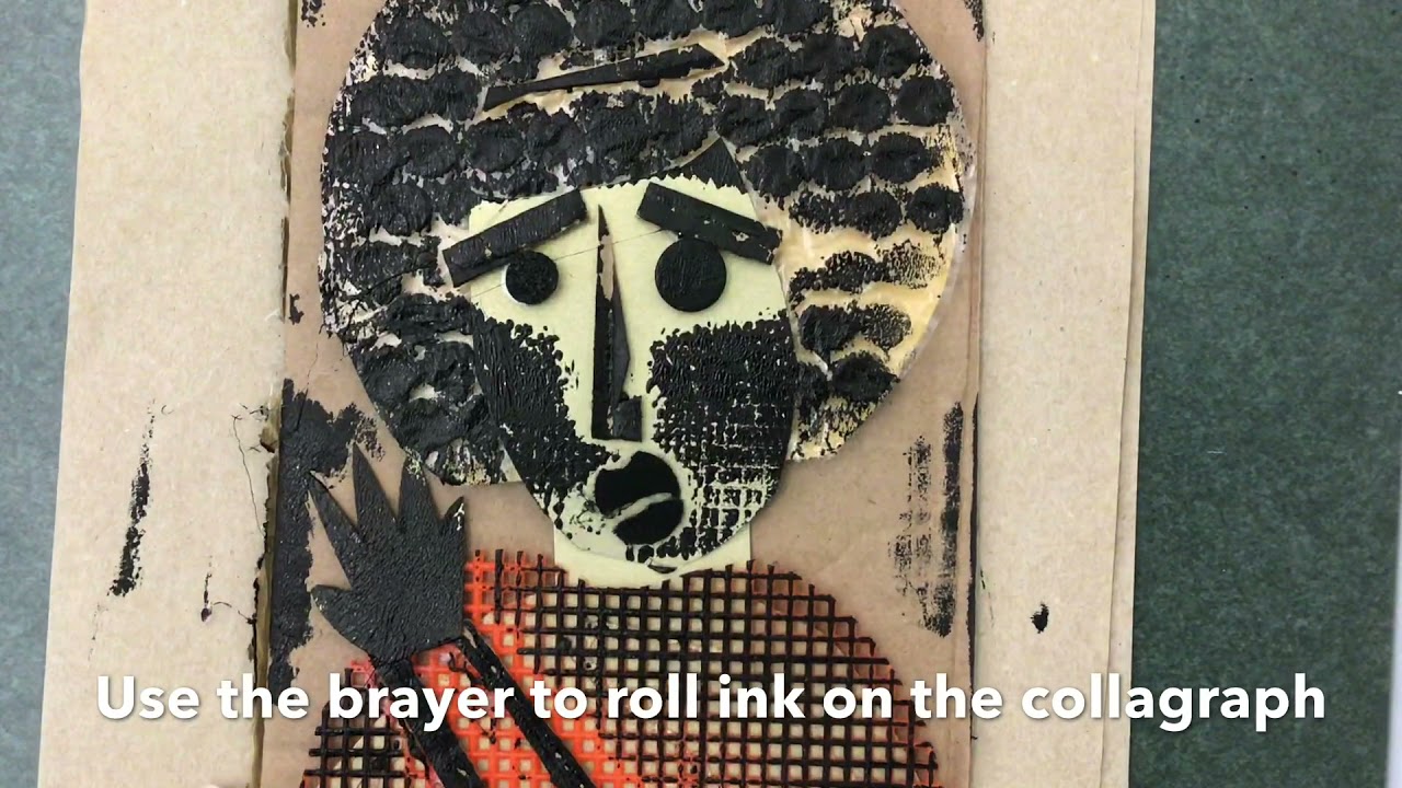 Collagraph Print Portraits - YouTube