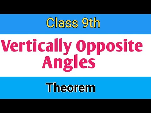 How to prove vertically opposite angles theorem - YouTube