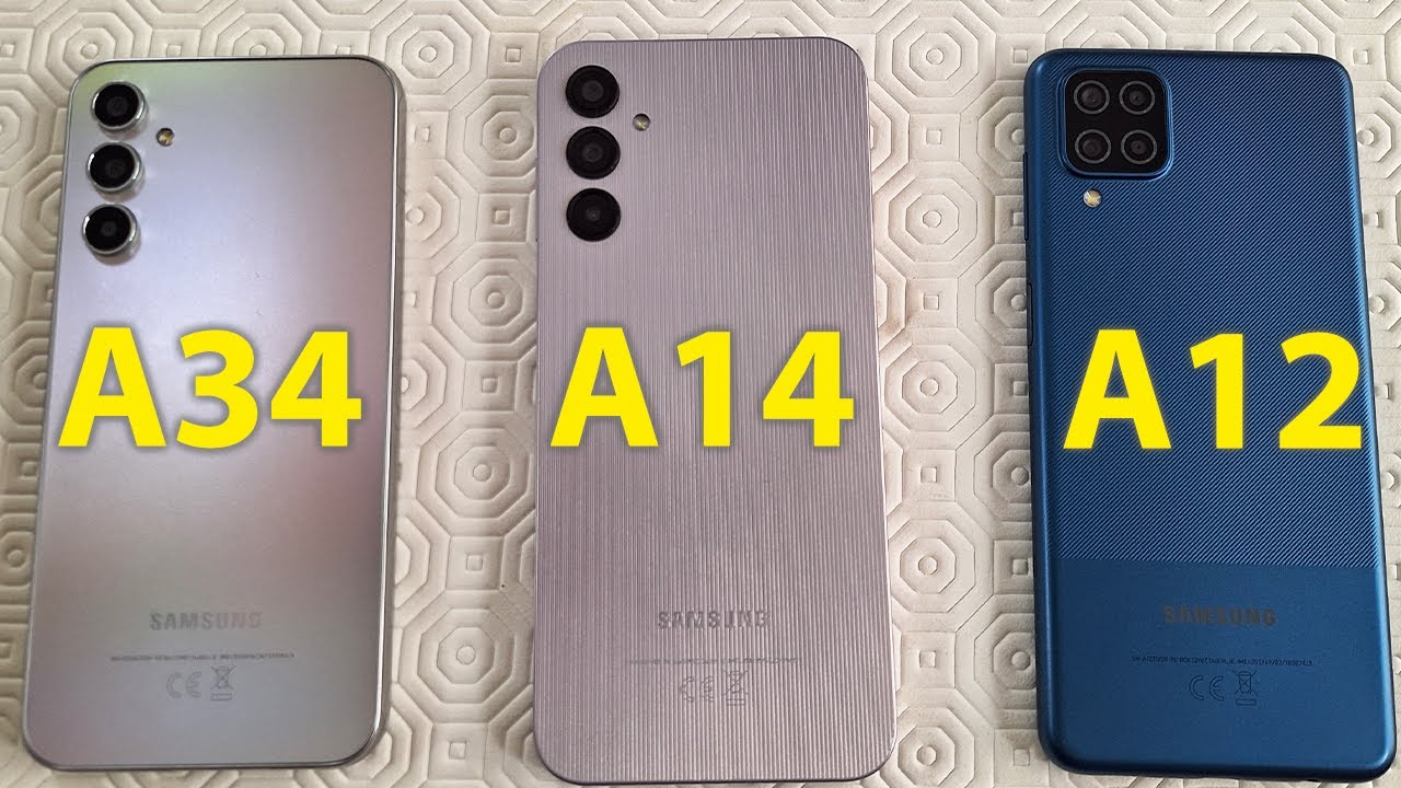 Samsung Galaxy A34 5G vs Samsung Galaxy A14 vs Samsung Galaxy A12 - YouTube